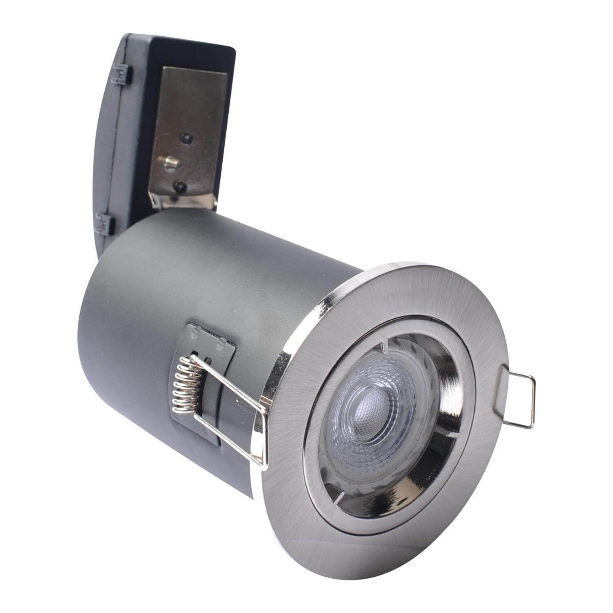 Brushed Chrome GU10 Fire Rated Downlight, DieCast Aluminium – LED ...